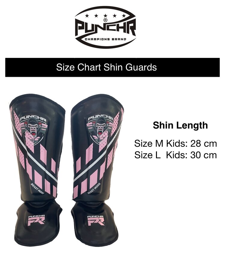 PunchR™ Kids Beast Mode Shin Guards Black Green - FIGHTWEAR SHOP EUROPE