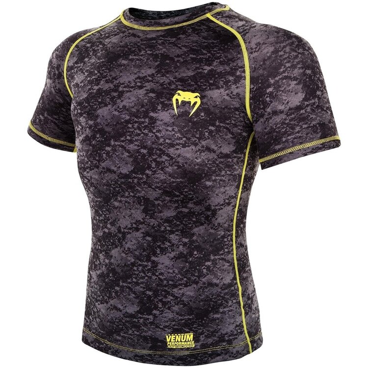 Venum Tramo Rash Guard Black Yellow - FIGHTWEAR SHOP EUROPE