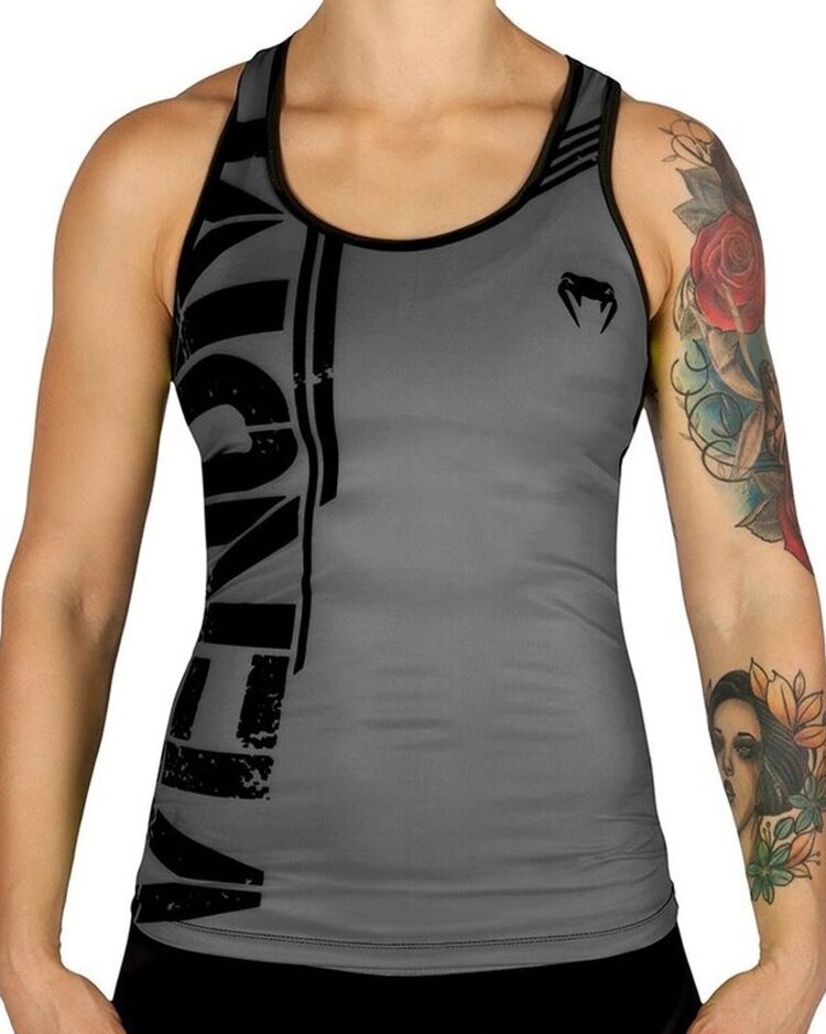 Venum Women's Power Tank Top Black Grey - FIGHTWEAR SHOP EUROPE