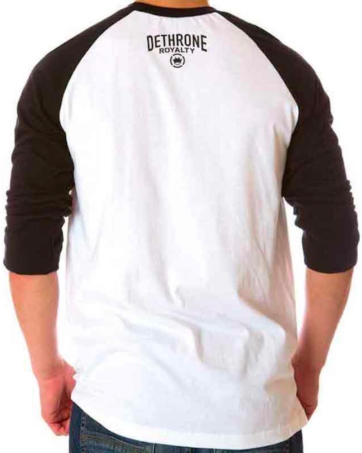 Dethrone The Notorious Raglan T Shirts White Black - FIGHTWEAR SHOP EUROPE