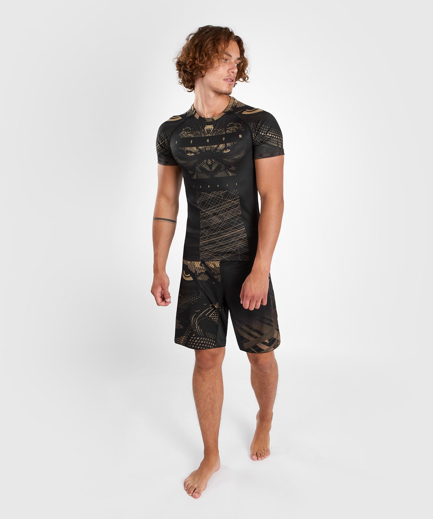 Venum Gorilla Jungle Rash Guard Black Sand - Fightwear Shop - Europe
