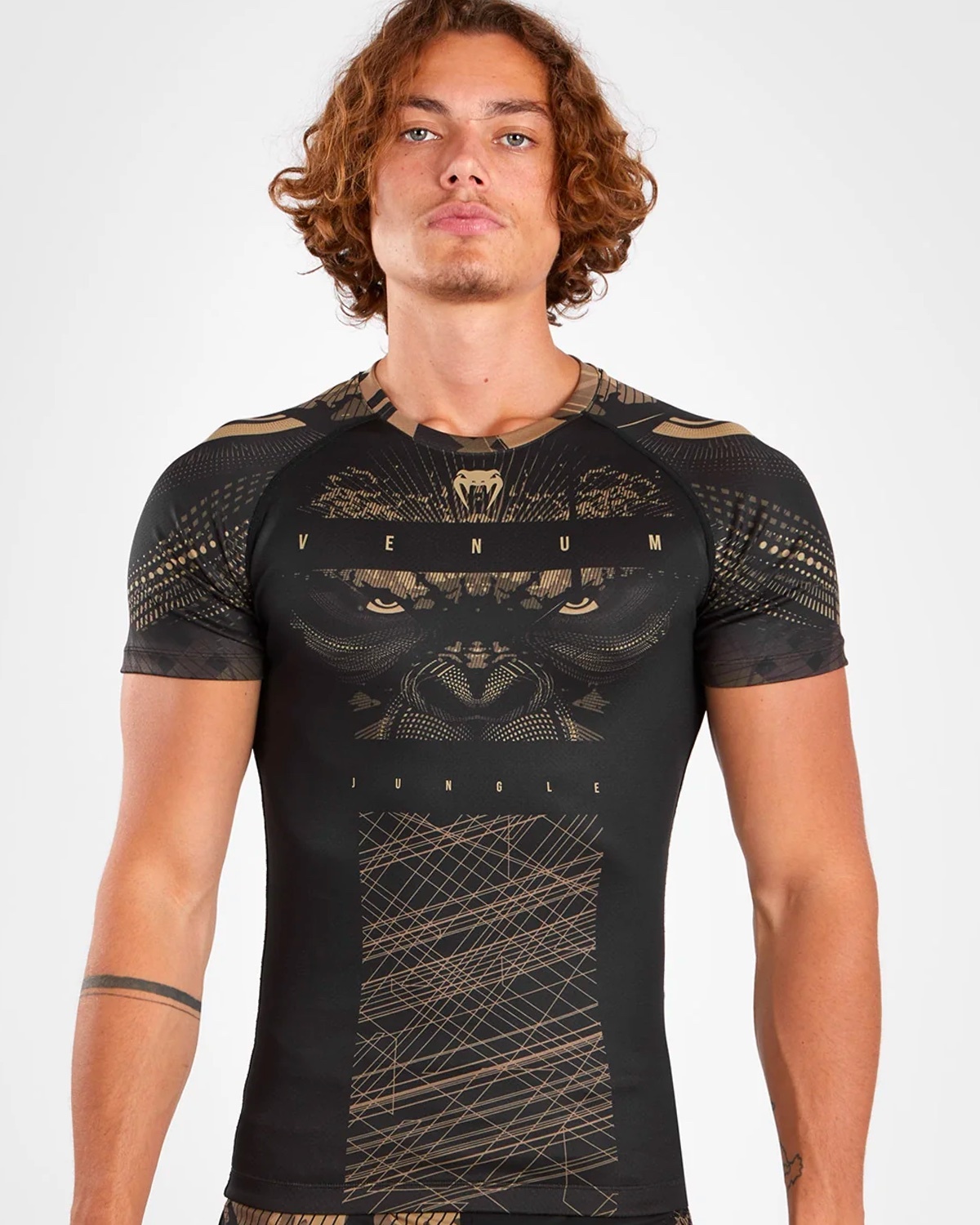 Venum Gorilla Jungle Rash Guard Black Sand - Fightwear Shop - Europe
