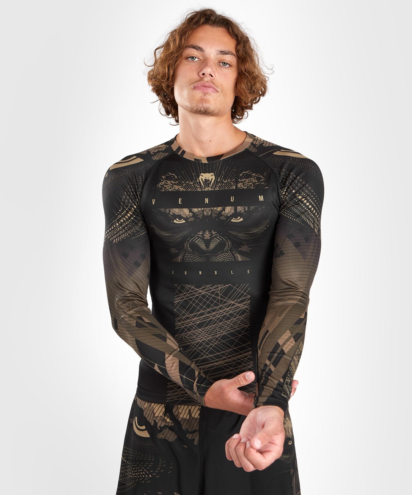 Venum Gorilla Jungle Rash Guard L/S Black Sand - FIGHTWEAR SHOP EUROPE