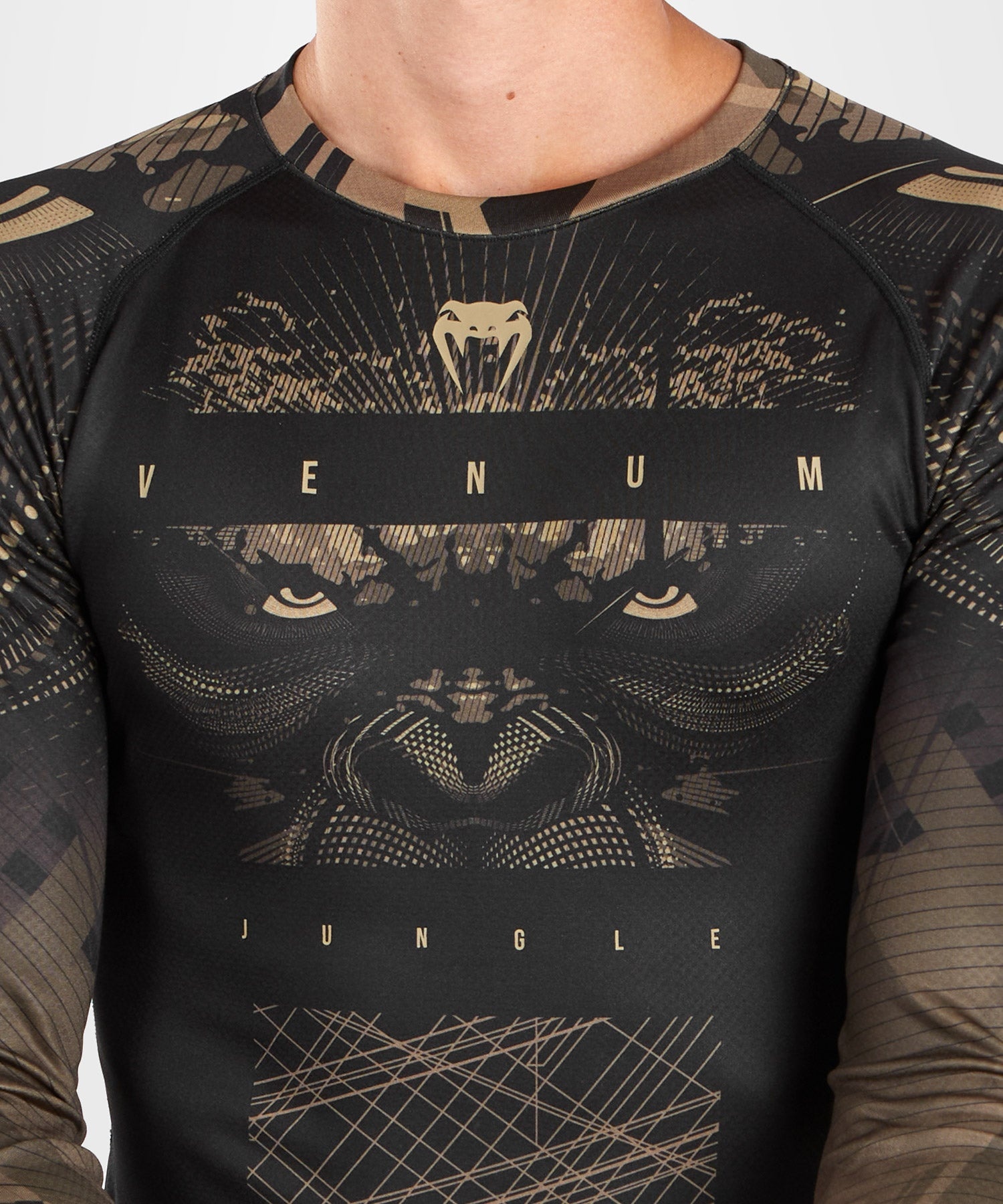 Venum Gorilla Jungle Rash Guard L/S Black Sand - Fightwear Shop - Europe