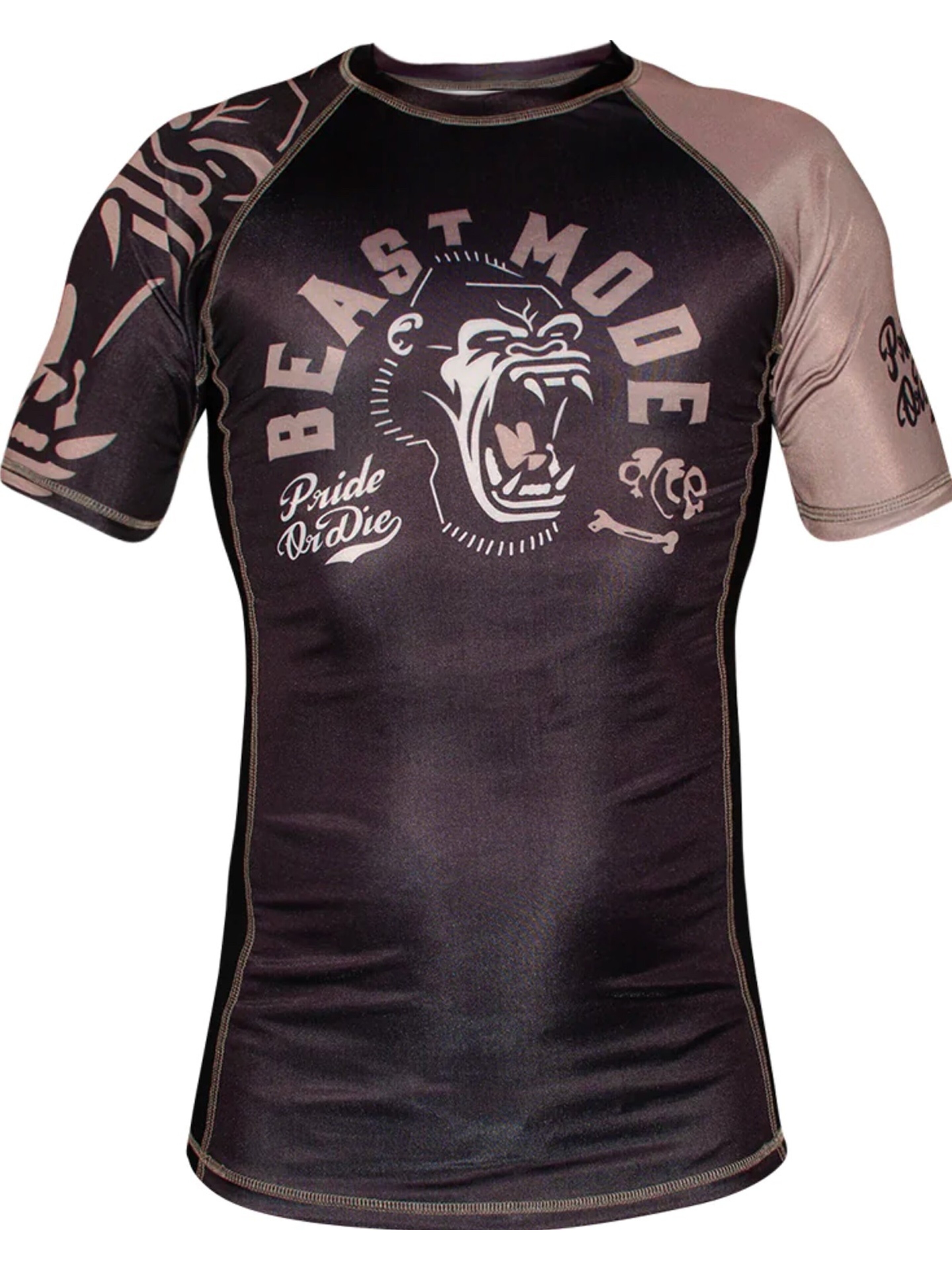 PRiDE or DiE Rash Guard Beast Mode Black - FIGHTWEAR SHOP EUROPE