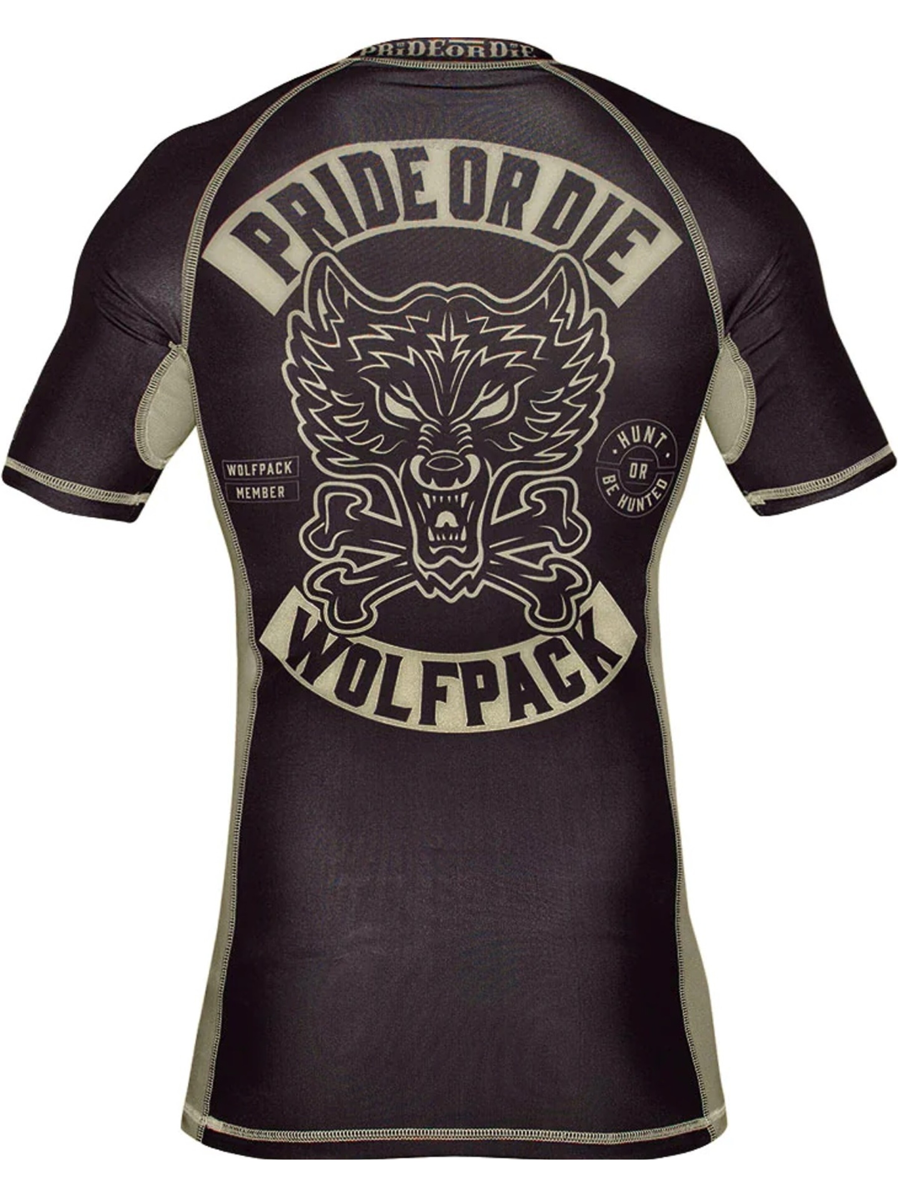PRiDE or DiE Rash Guard Wolfpack Black - FIGHTWEAR SHOP EUROPE