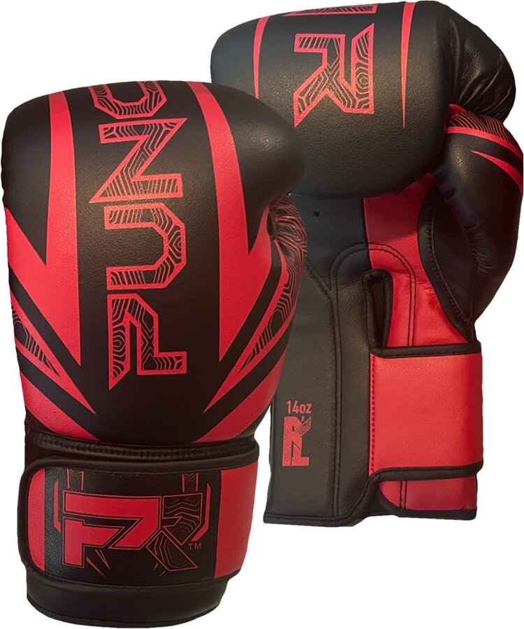 PunchR™ Electric Boxing Gloves Microfiber Black Red - FIGHTWEAR SHOP EUROPE