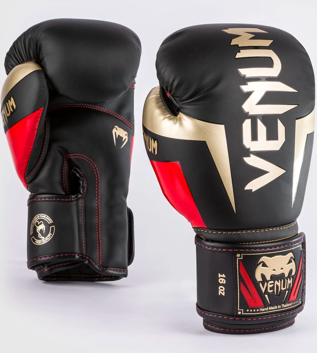 Venum Elite Bokshandschoenen Zwart Goud Rood - Fightwear Shop Nederland