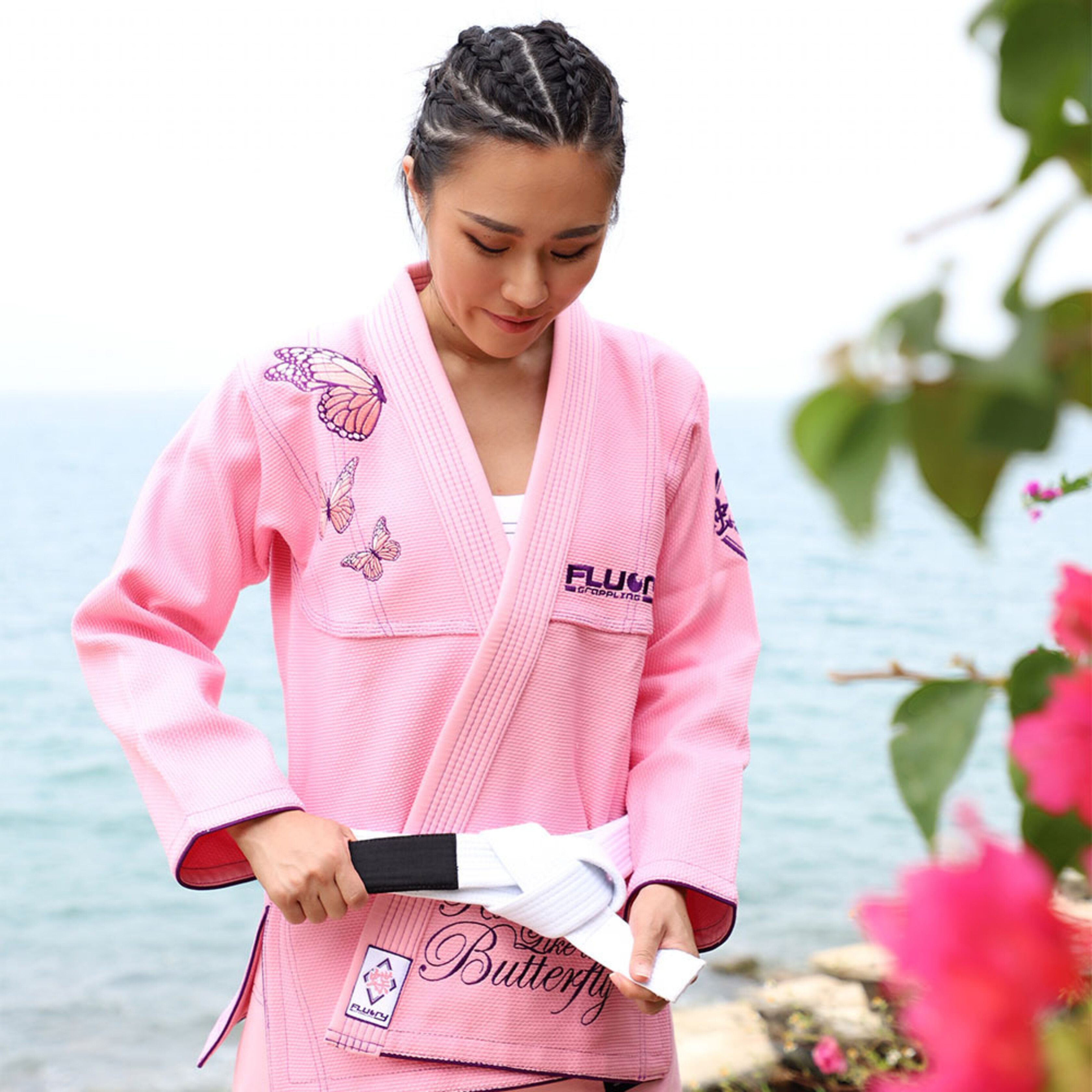 Fluory Butterfly JiuJitsu BJJ GI Pink - FIGHTWEAR SHOP EUROPE