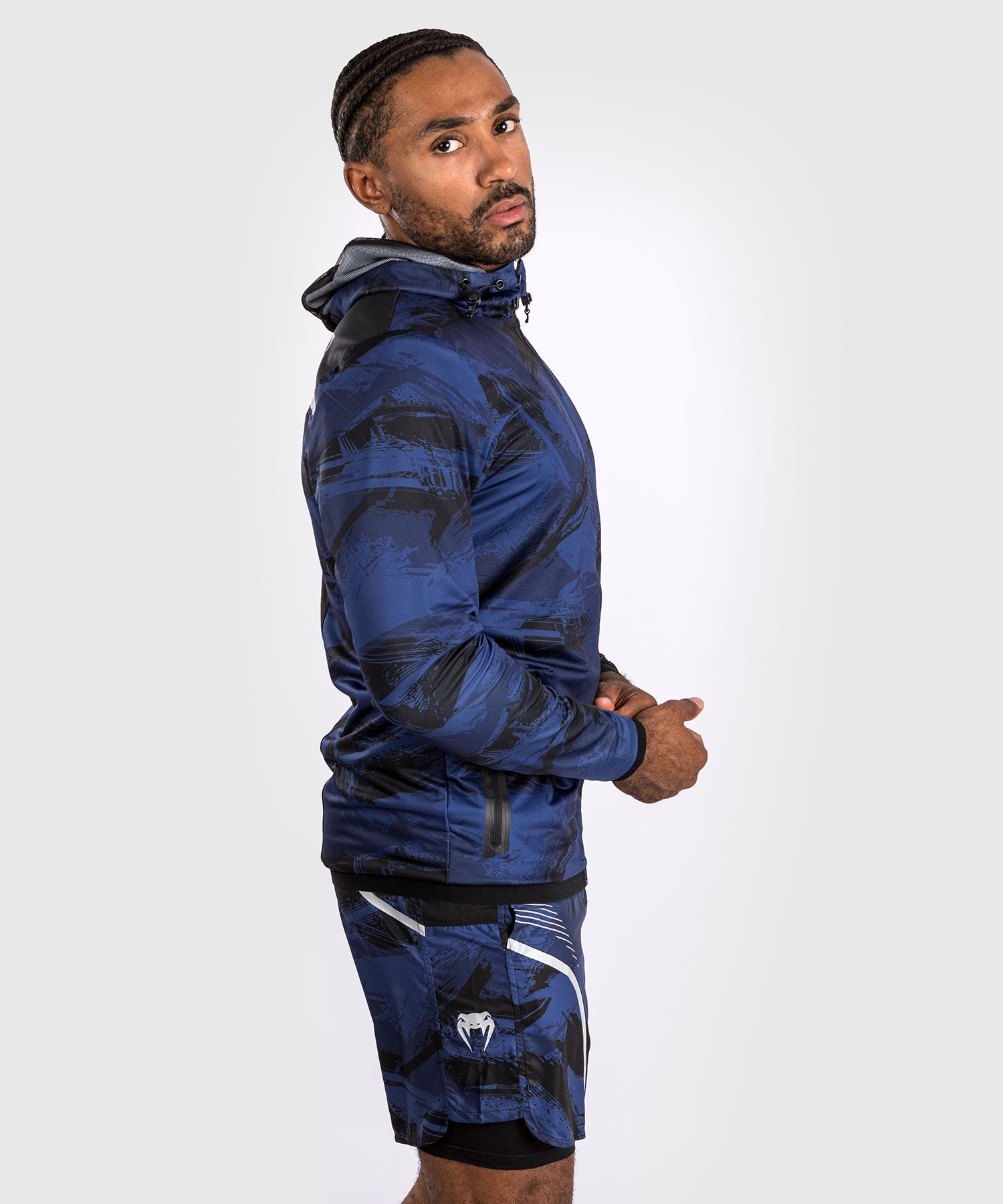 Venum Electron 3.0 Hoodie Track Jacket Navy Blue - FIGHTWEAR SHOP EUROPE