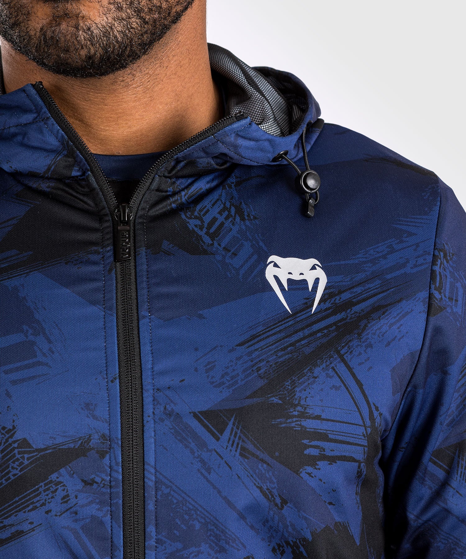 Venum Electron 3.0 Hoodie Track Jacket Navy Blue - FIGHTWEAR SHOP EUROPE
