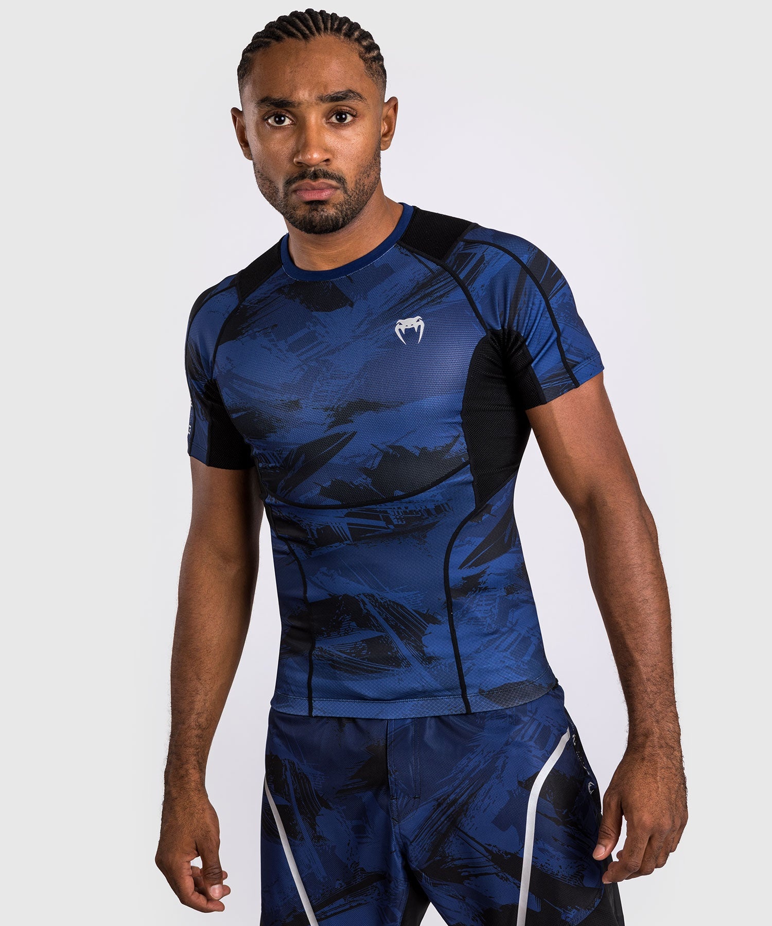 Venum Electron 3.0 Rash Guard Compressie Shirt Navy - FIGHTWEAR SHOP ...