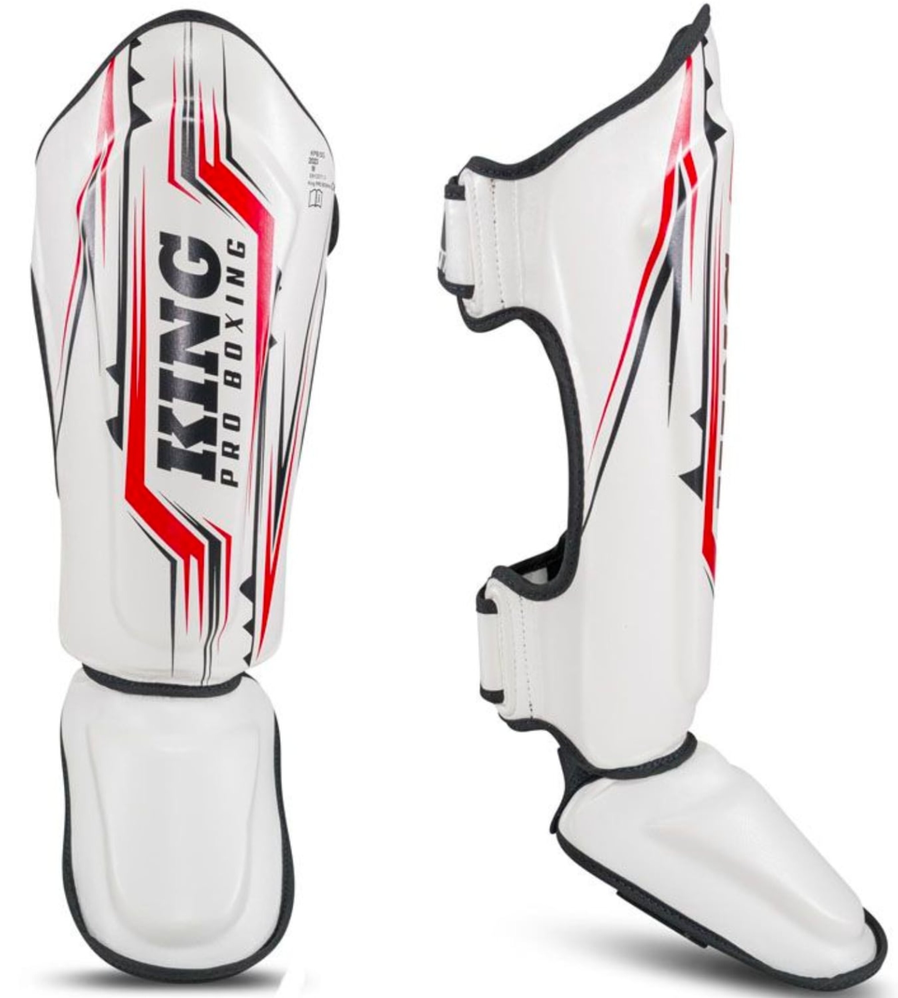 King Pro Boxing Shinguards KPB/SG Spartan 2 White - FIGHTWEAR SHOP EUROPE
