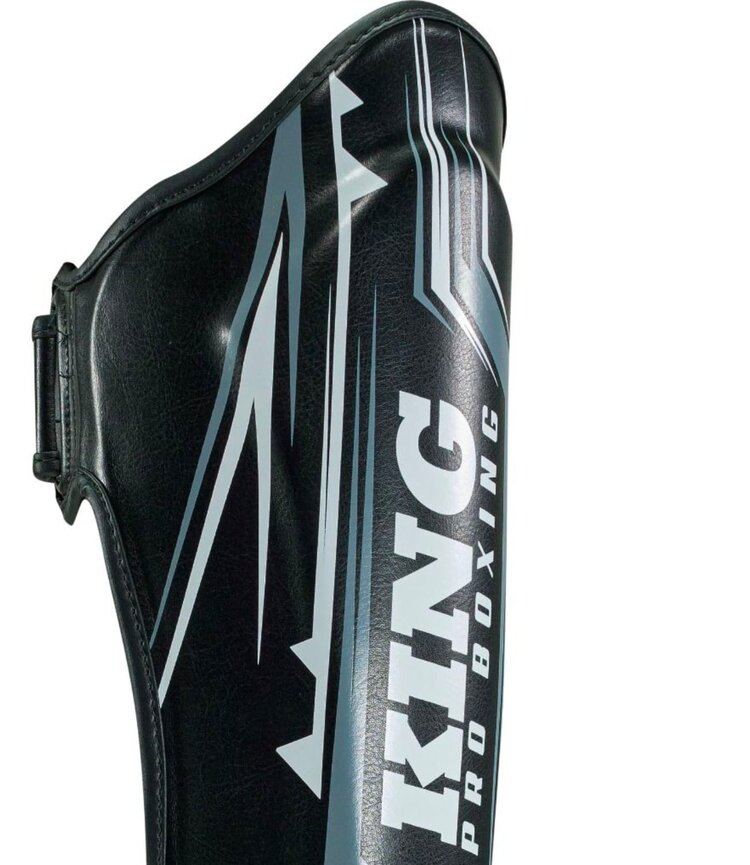 King Pro Boxing Shinguards KPB/SG Spartan 1 Black - FIGHTWEAR SHOP EUROPE