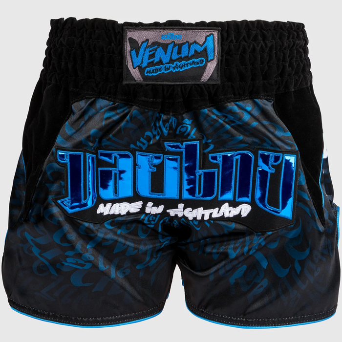 Venum Muay Thai Kickboxing Shorts Attack Black Blue - FIGHTWEAR SHOP EUROPE