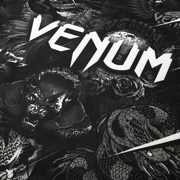 Venum Art Rash Guard Compression Shirt Black White - FIGHTWEAR SHOP EUROPE