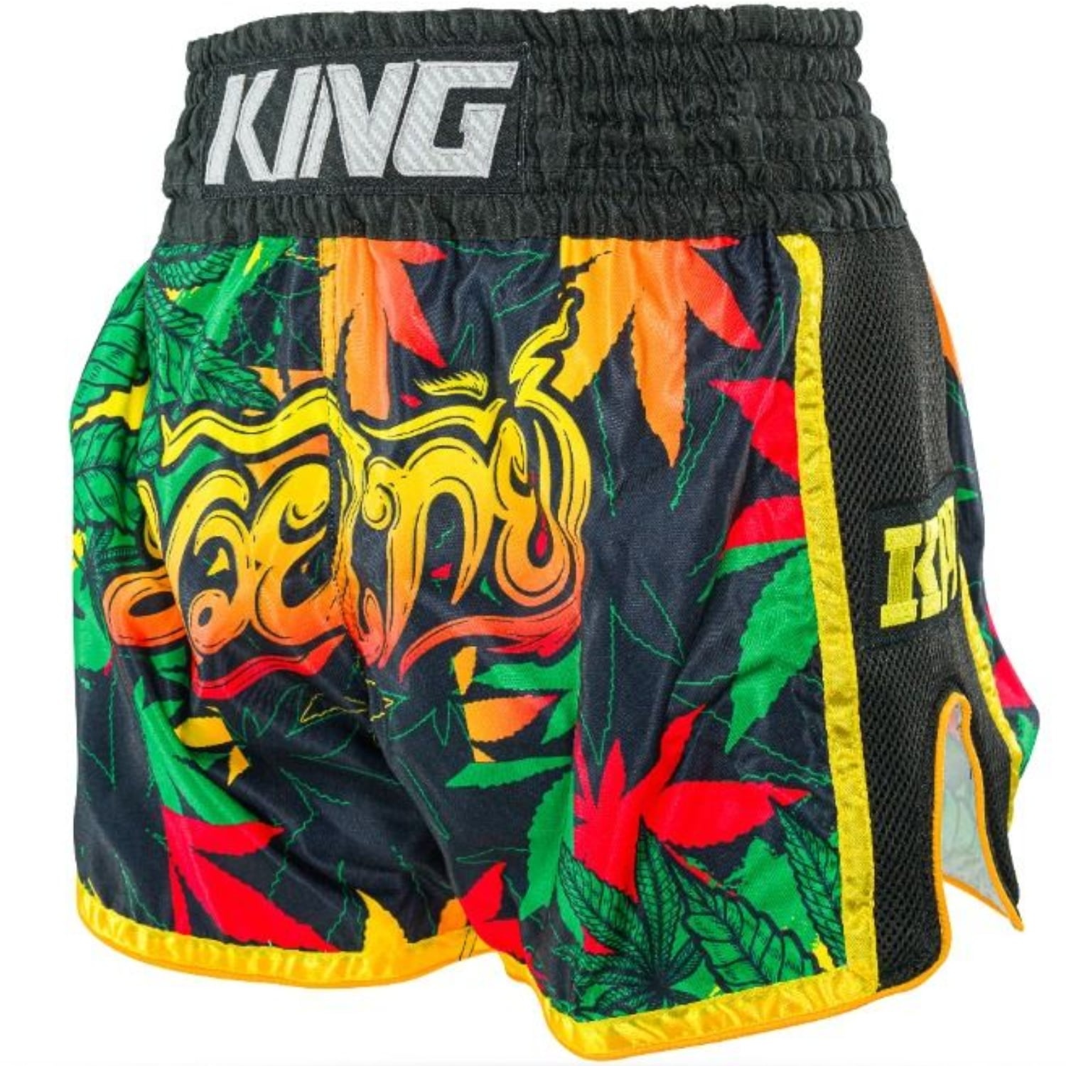 King Muay Thai Shorts Kickboks Broek KPB Weed - FIGHTWEAR SHOP NEDERLAND