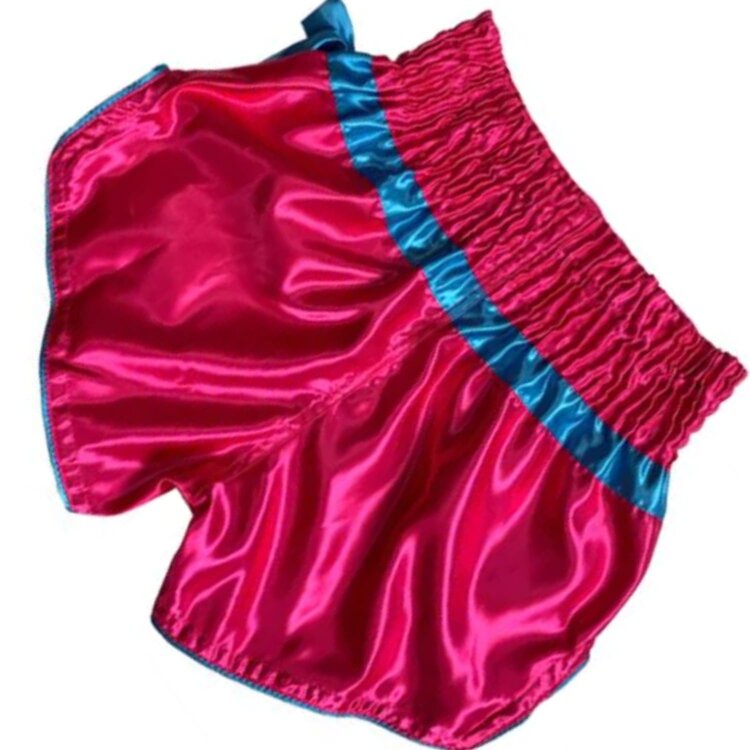Fluory Muay Thai Kickboxing Shorts Pink Blue - FIGHTWEAR SHOP EUROPE