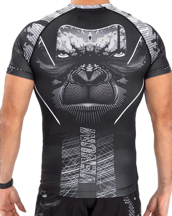 Venum Gorilla Jungle Rash Guard Black White - FIGHTWEAR SHOP EUROPE