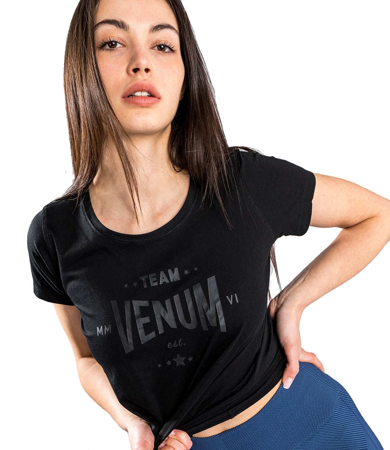 Venum Team 2.0 T-Shirt Women Black Black - Fightwear Shop - Europe