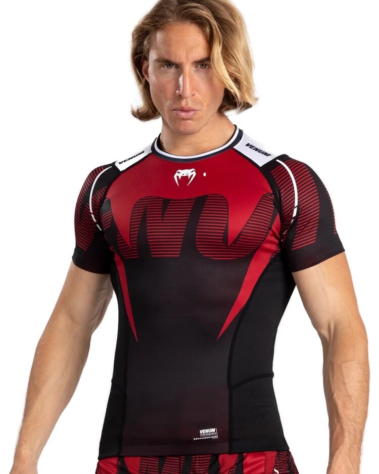 Venum Adrenaline Rashguard Red Black - FIGHTWEAR SHOP EUROPE