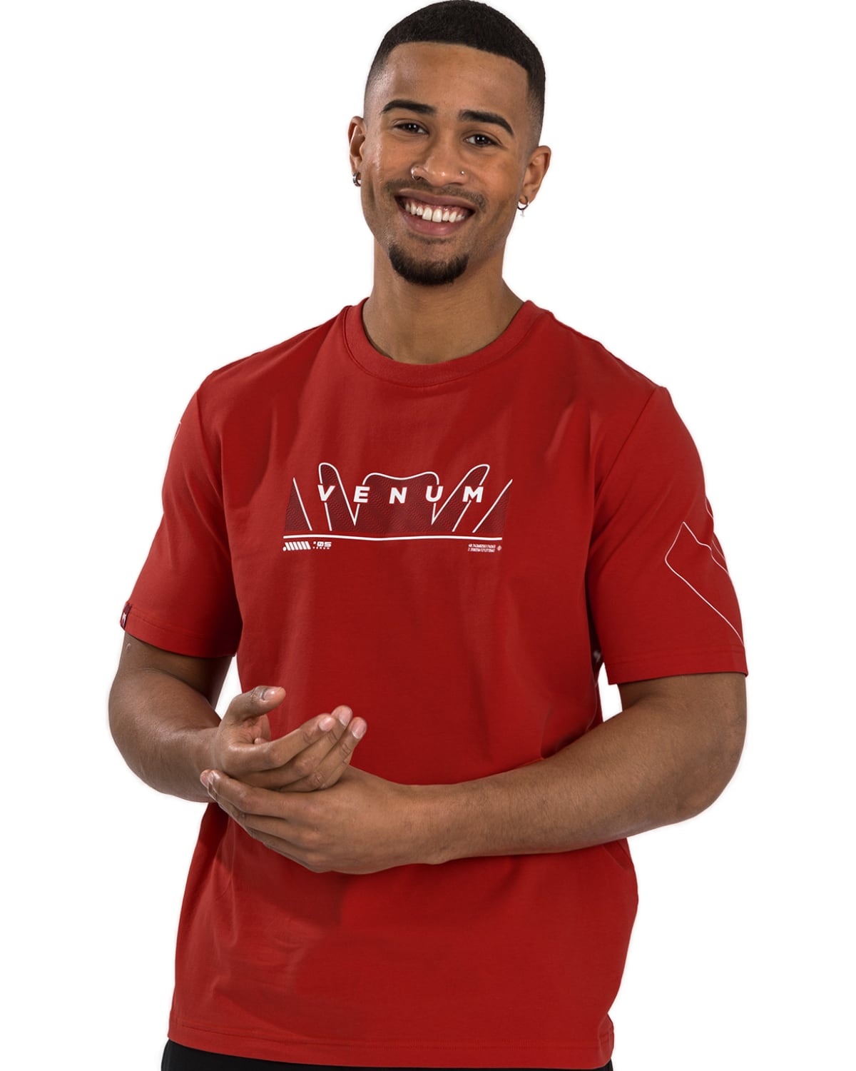 Venum Snake Print T-Shirt Cotton Red - Fightwear Shop - Europe