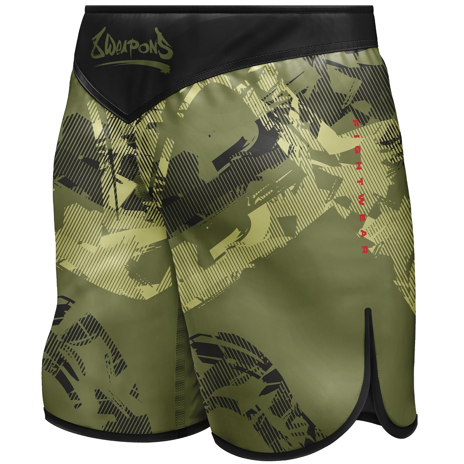 8 WEAPONS Fight Shorts Hit 2.0 Olive Green - Fightwear Shop - Europe