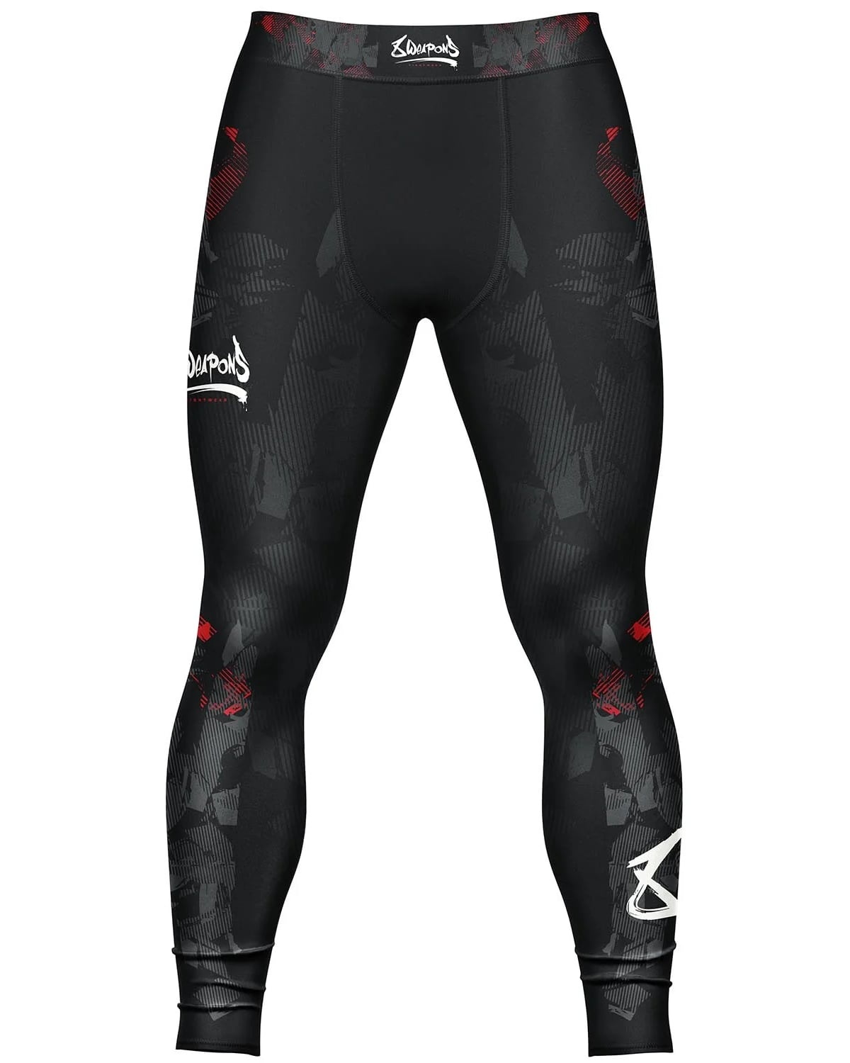 8 WEAPONS Sports Leggings Tights Hit 2.0 Black Red - Fightwear Shop ...
