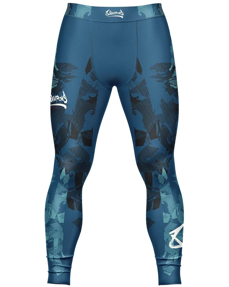 8 WEAPONS Sports Leggings Tights Hit 2.0 Navy Black - FIGHTWEAR SHOP EUROPE