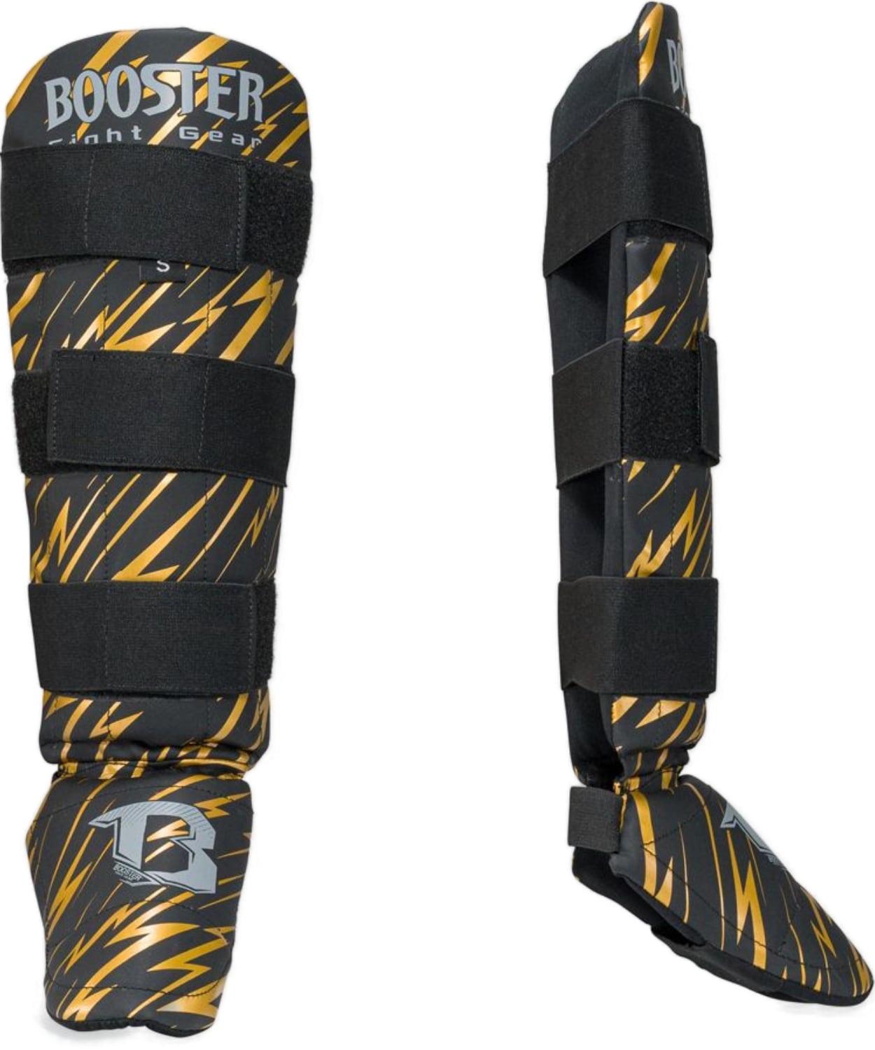 Booster Kids Shinguards Combat Series 1 SG Black Gold - FIGHTWEAR SHOP ...