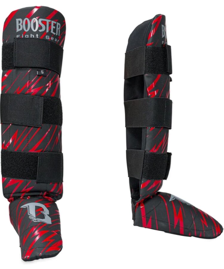 Booster Kids Shinguards Combat Series 2 SG Black Red - FIGHTWEAR SHOP ...