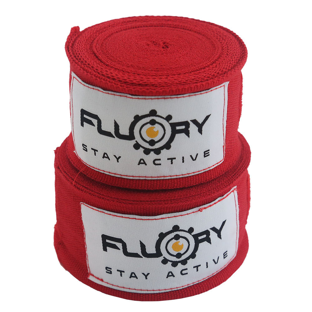 Fluory Boxing Bandages Hand Wraps Red 500 cm per Pair - Fightwear Shop ...