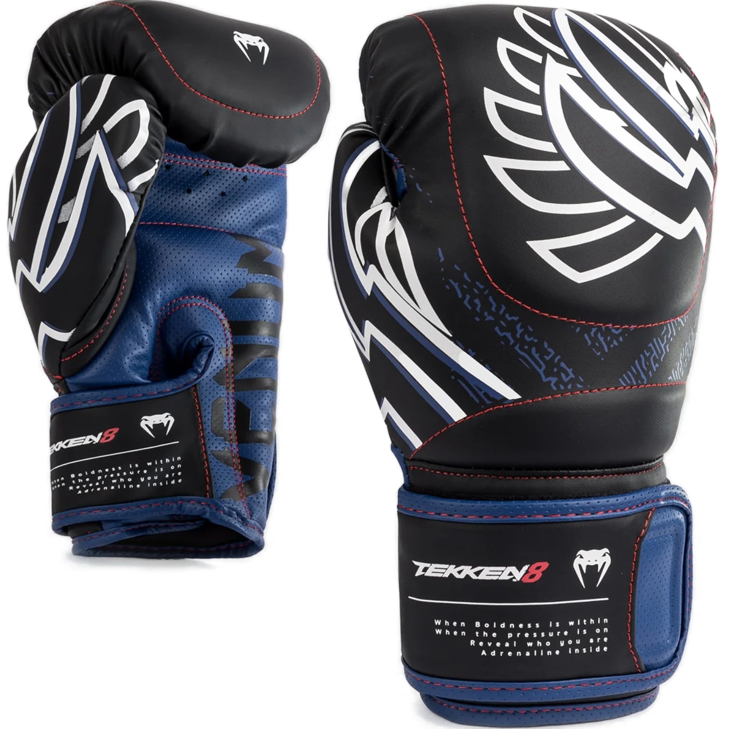 Venum x Tekken 8 Jin Kazama Boxing Gloves Blue Black White - FIGHTWEAR ...