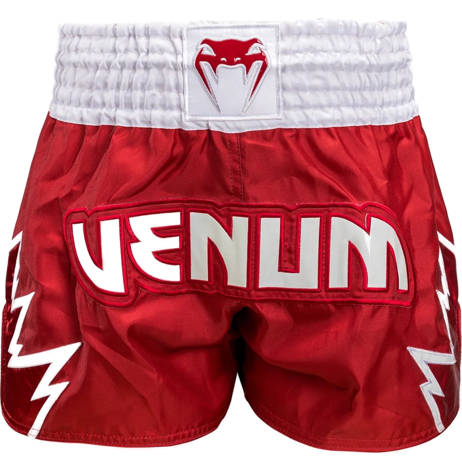 Venum Inferno Muay Thai Kickboxing Shorts Red White - FIGHTWEAR SHOP EUROPE