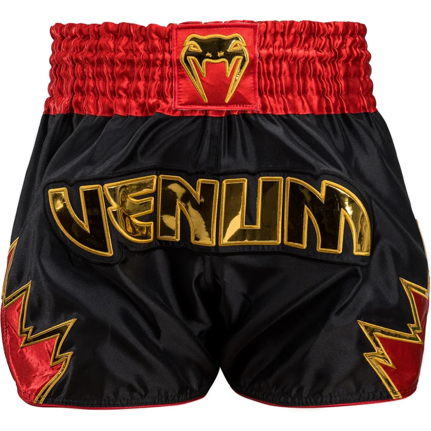 Venum Inferno Muay Thai Shorts Black Gold Red - FIGHTWEAR SHOP EUROPE