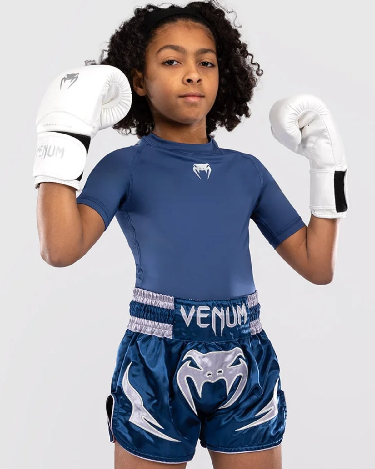 Venum Inferno Kids Muay Thai Shorts Blue - Fightwear Shop - Europe