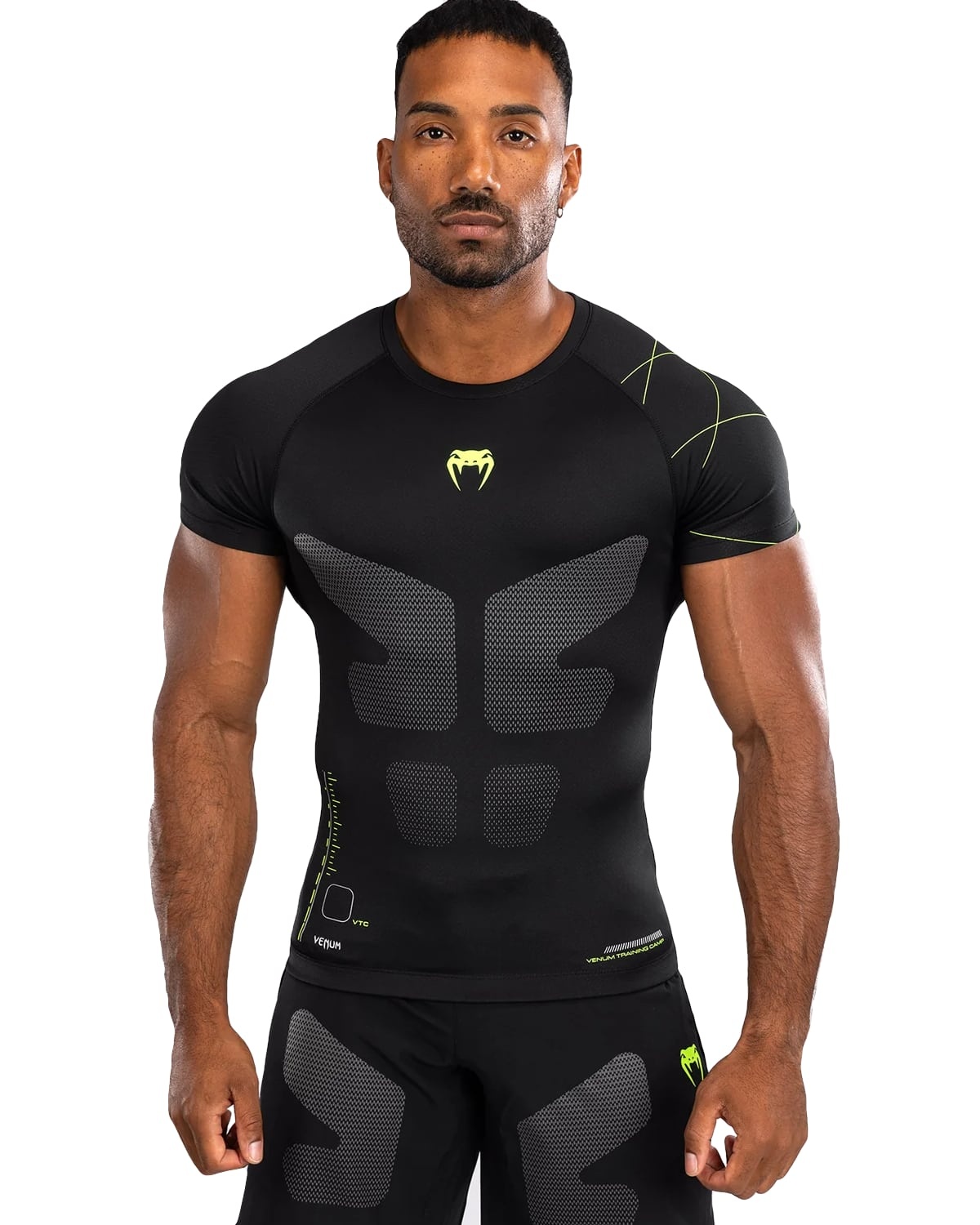 Venum Training Camp 4.0 Rashguard Black Neon Green - Fightwear Shop ...
