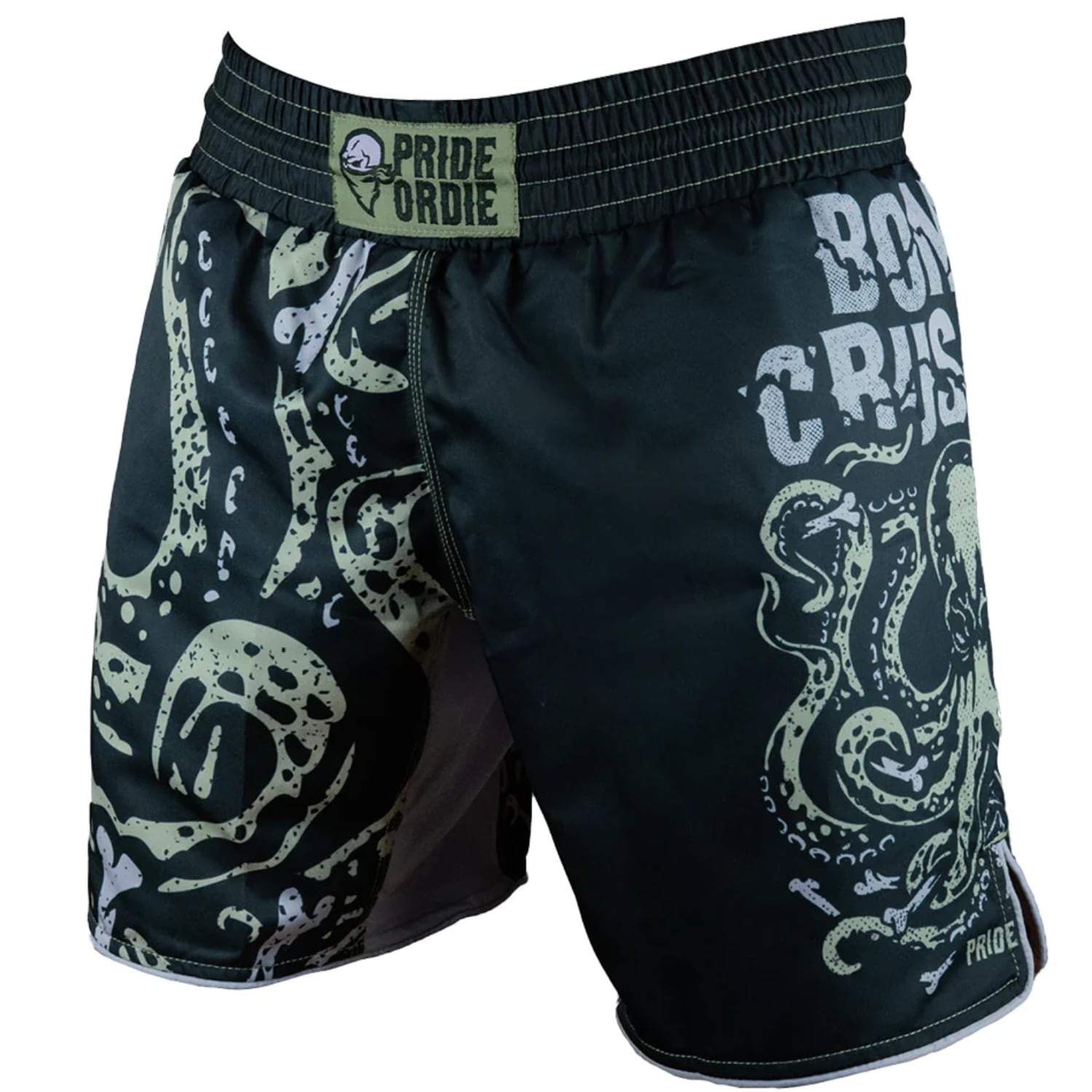 PRIDEorDiE Fight Short Bone Crusher V.2 Black - Fightwear Shop - Europe