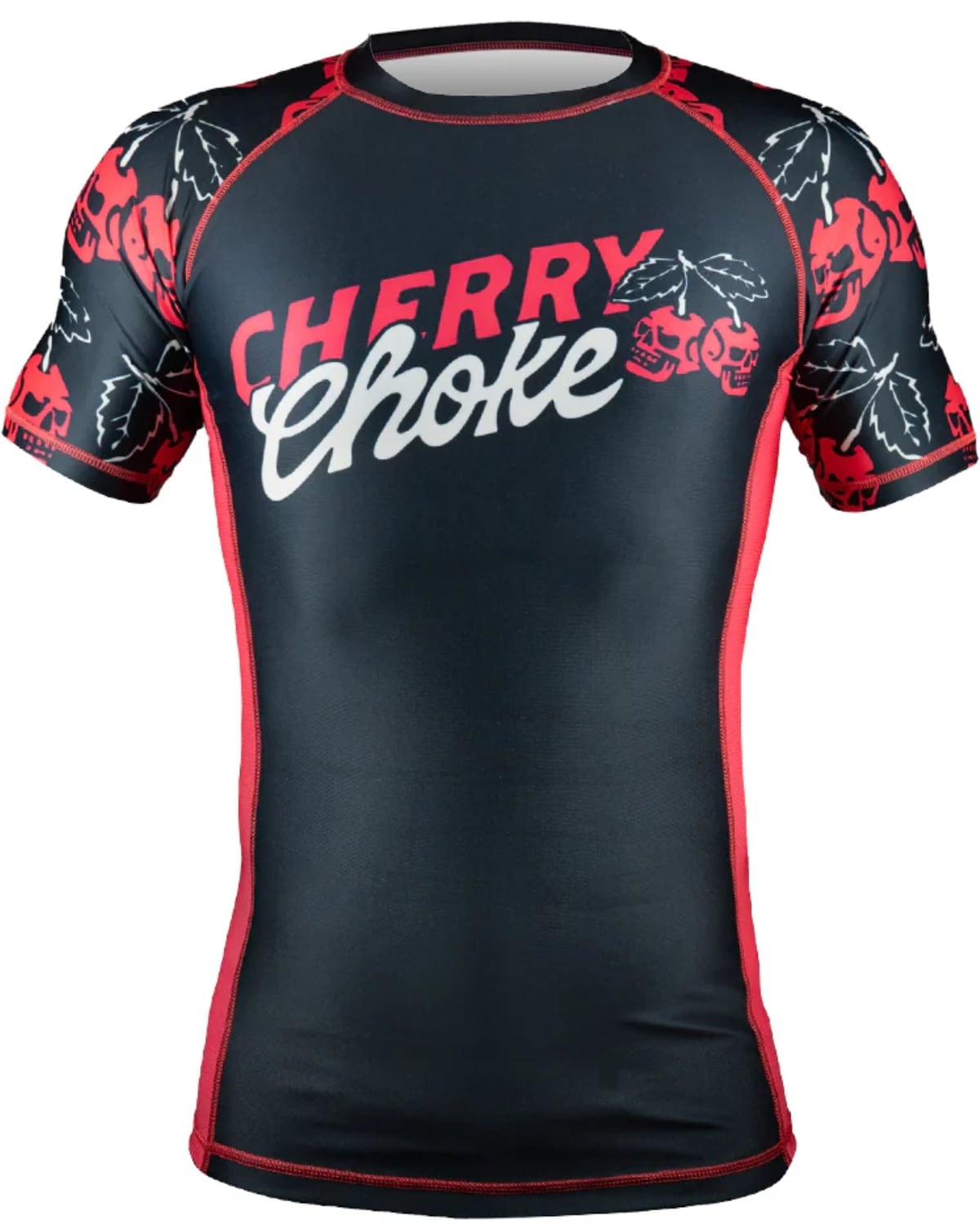 PRIDEorDiE Rash Guard Cherry Choke Black Red - FIGHTWEAR SHOP EUROPE