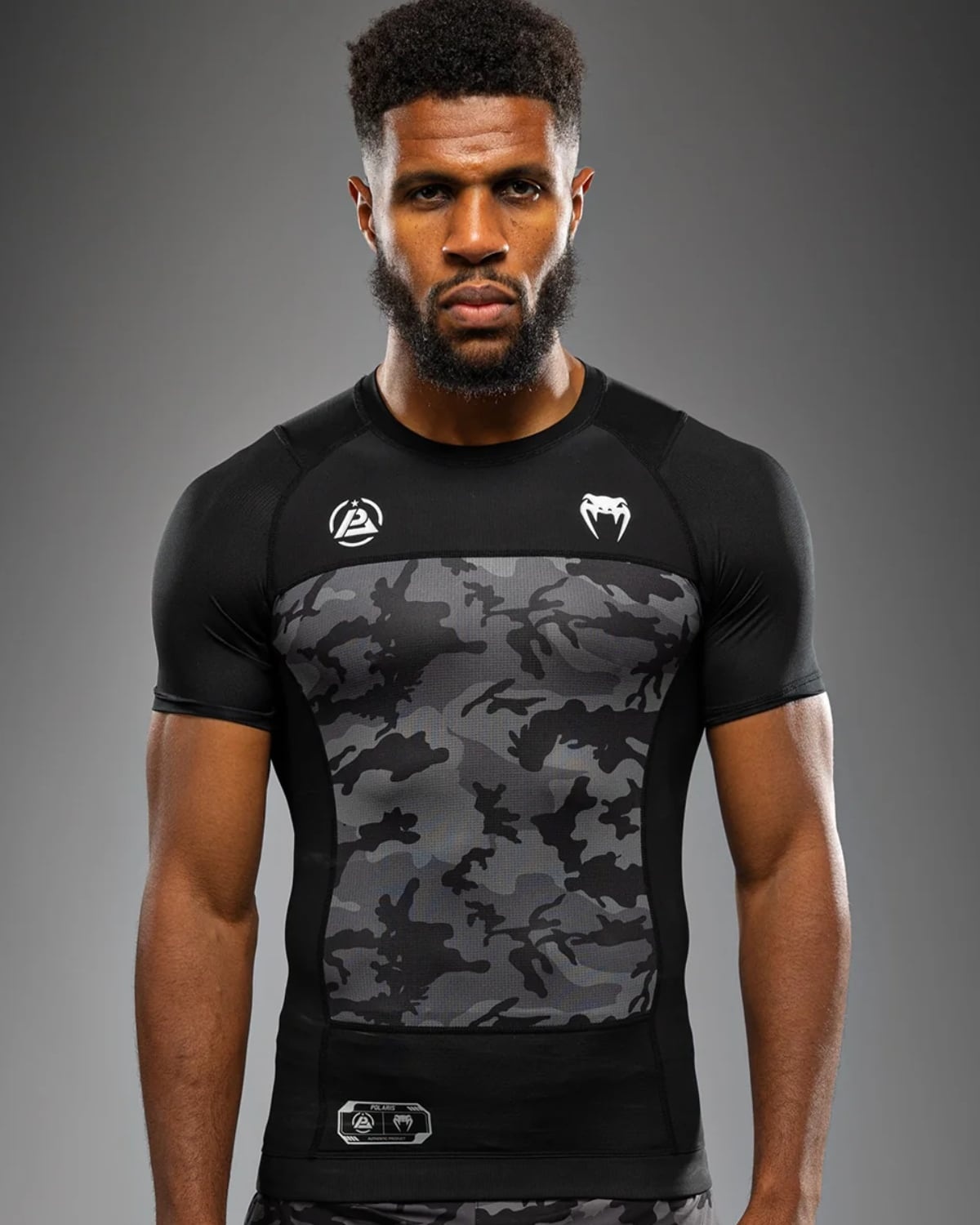 Venum x Polaris Rash Guards Camo Black Storm Grey - Fightwear Shop - Europe