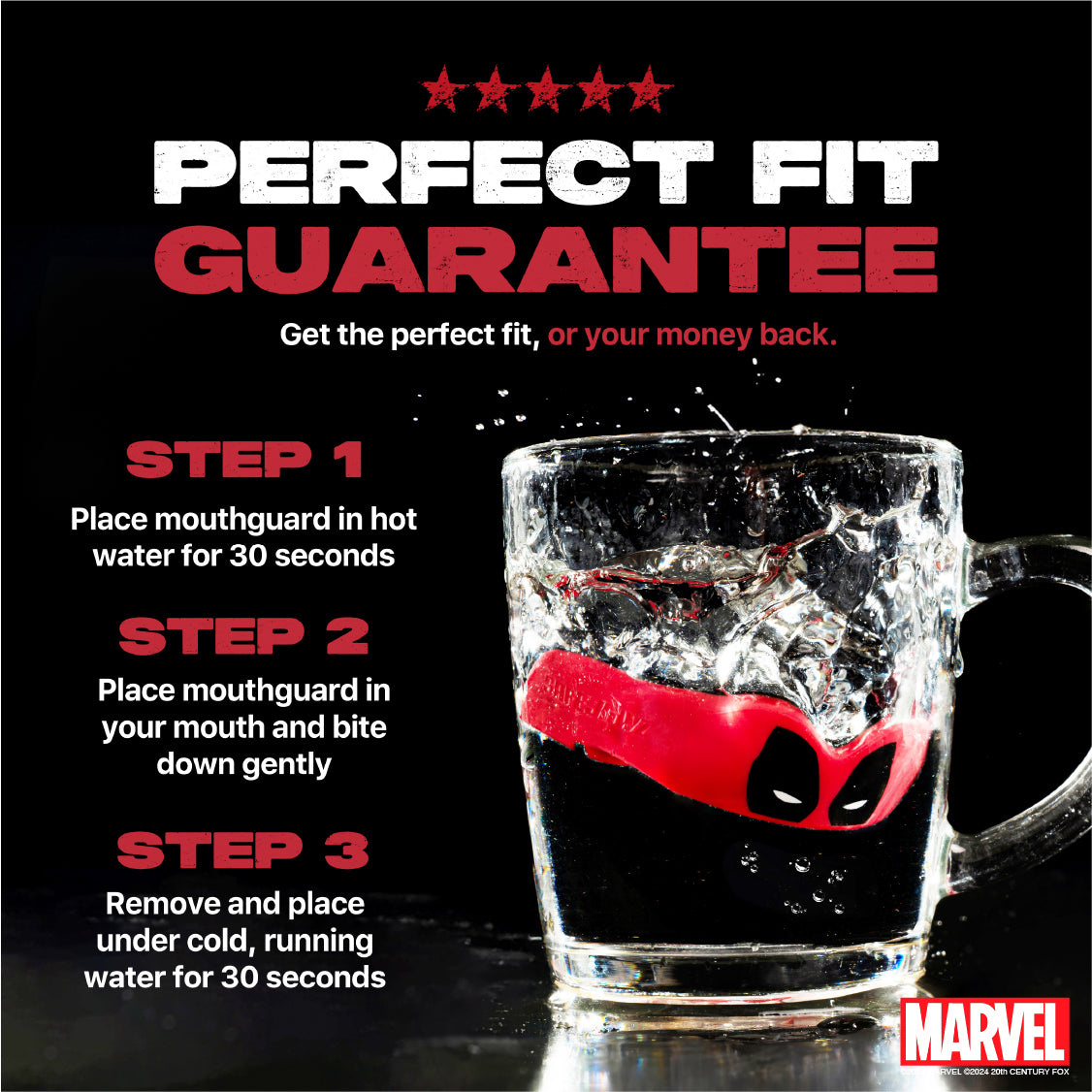 SAFEJAWZ Marvel Deadpool Mouthguard Adults - Fightwear Shop - Europe