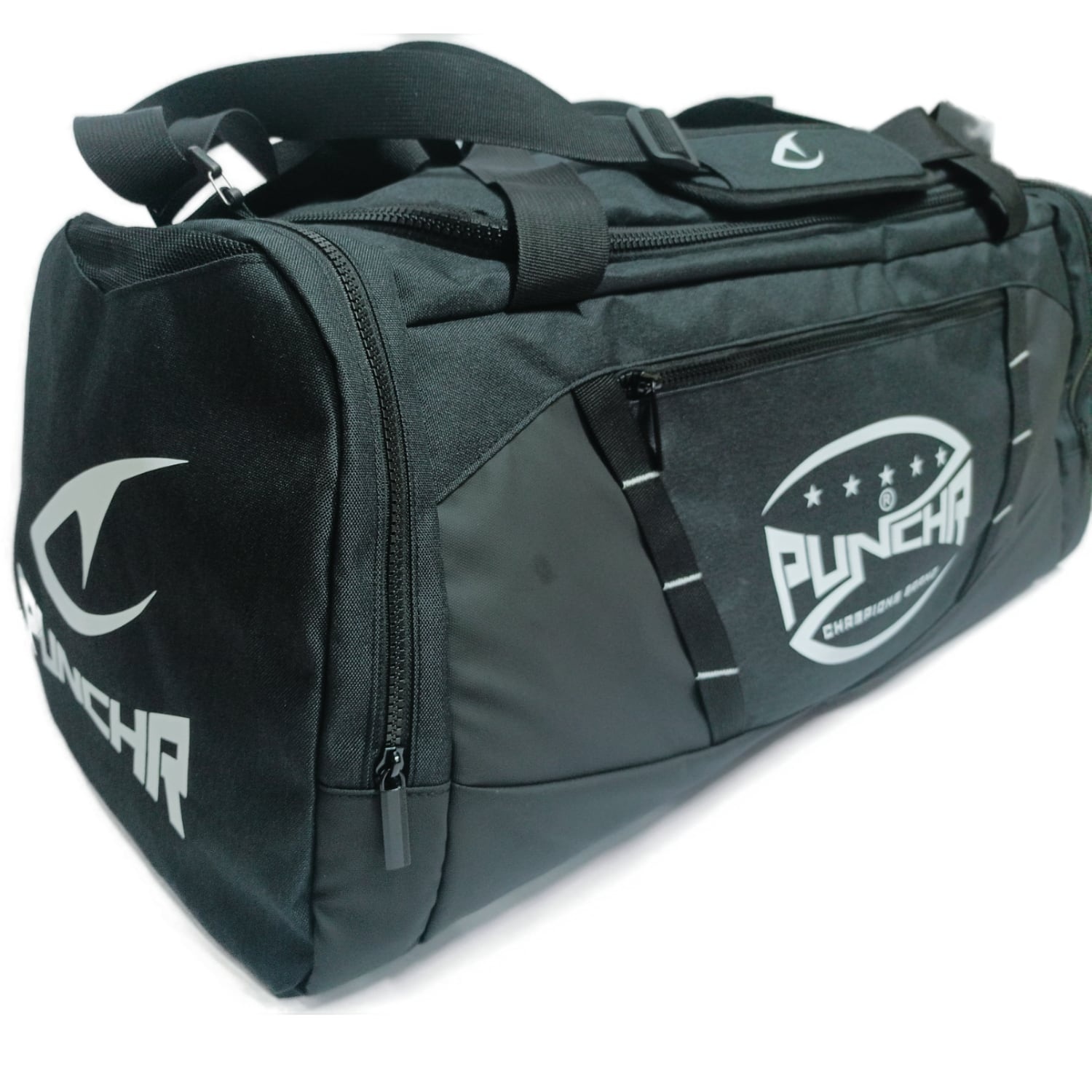 PunchR No Limits Duffel Sports Bag 58L Black White - Fightwear Shop ...