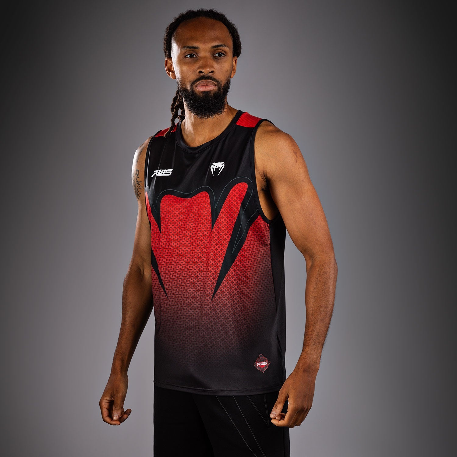 Venum x RWS 2.0 Dry-Tech Tank Top Black Red - Fightwear Shop - Europe