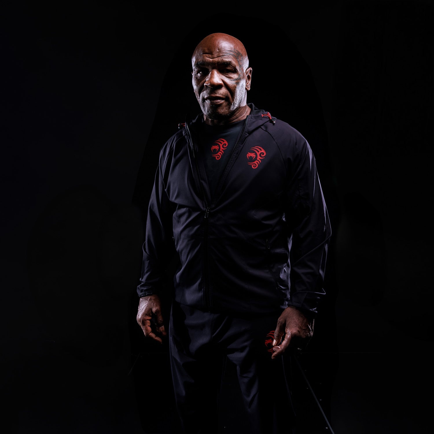 Venum x Mike Tyson Tiger Track Jacket Deep Black Intense Red ...