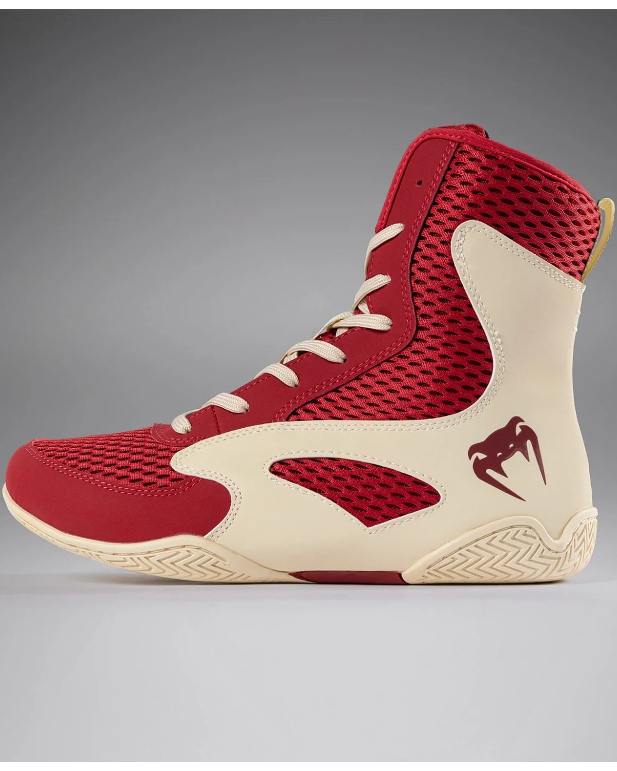 Venum Contender Boxing Shoes Ruby Red Ivory - FIGHTWEAR SHOP EUROPE