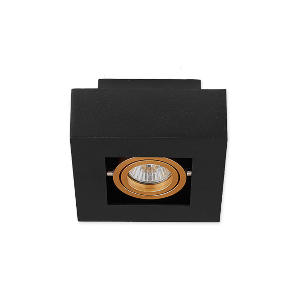 LED Loftsspot sort guld - 1x GU10 armatur - Ledpaneler.dk