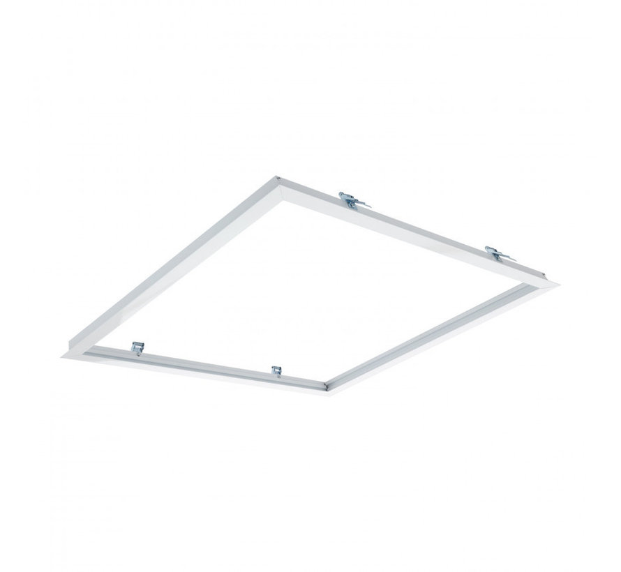 Indbygget LED-panel - 60x60cm Indbygget rammesystem - Hvid aluminium ...