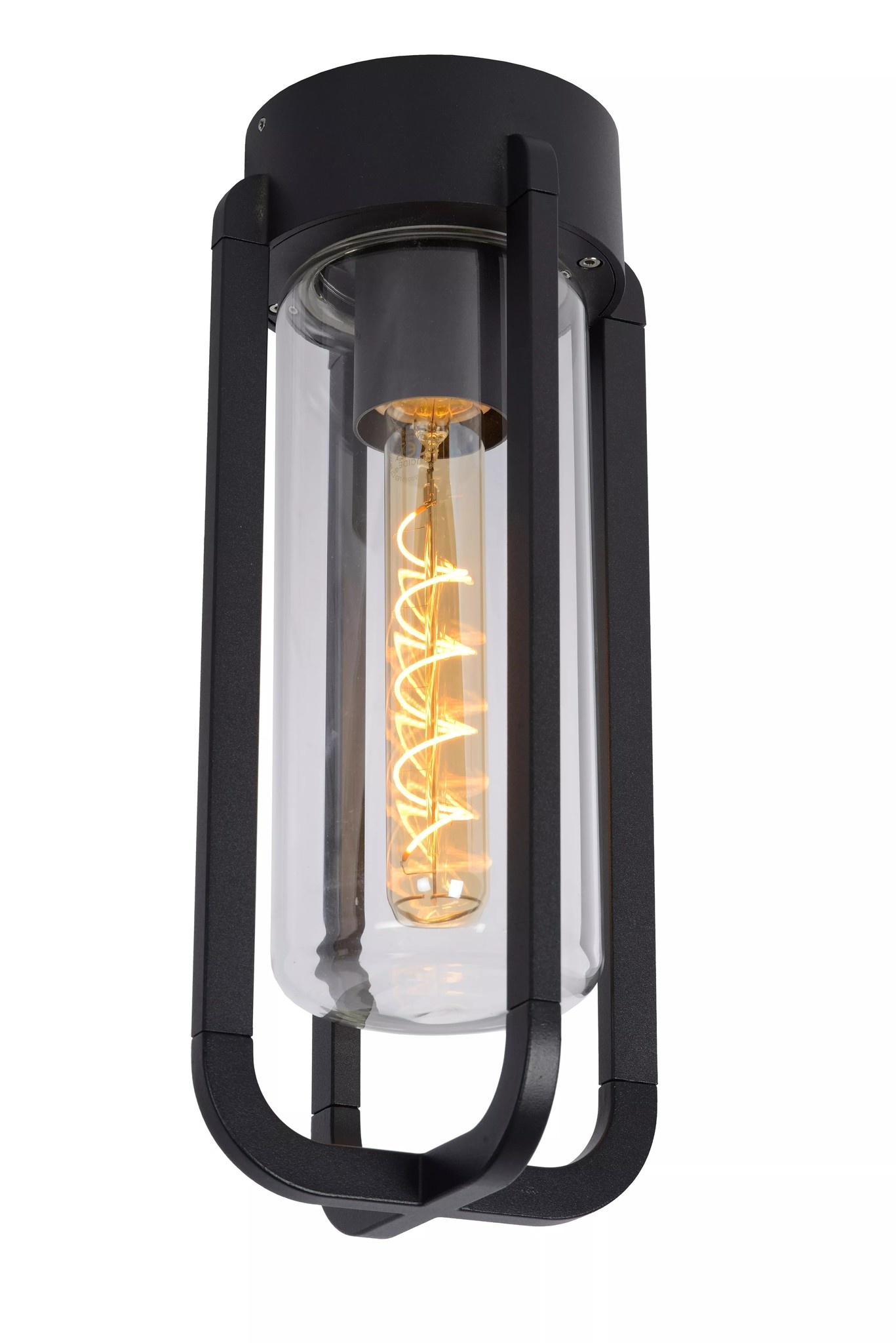 Lucide LED Loftslampe GARLAND - E27 fitting - IP44 - Ø151mm - Sort ...