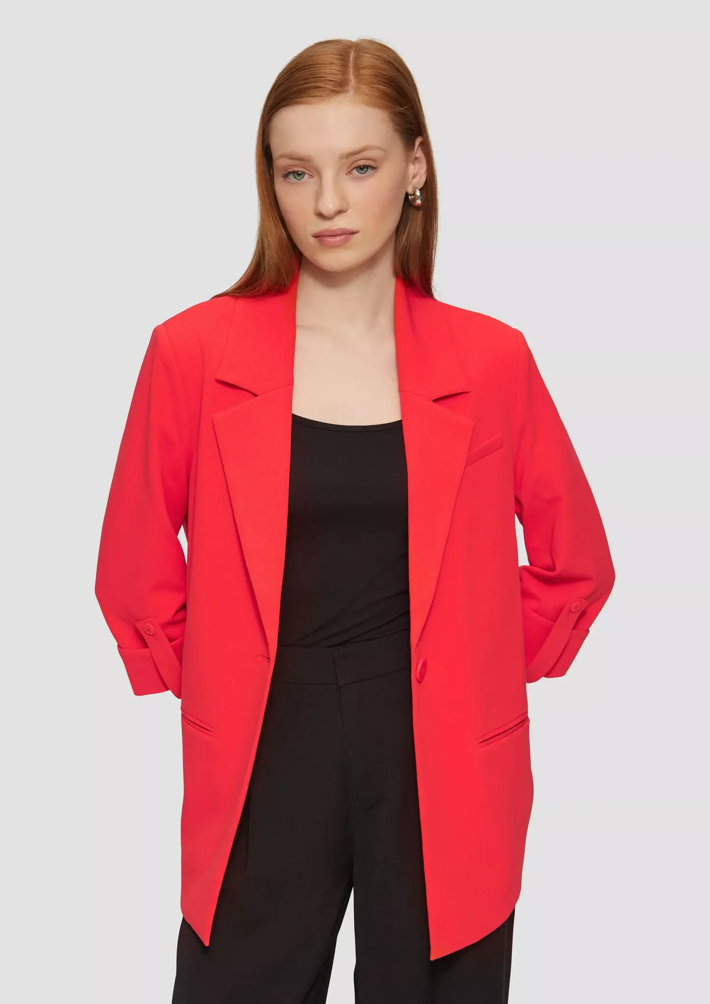 QS by S. Oliver Blazer - Red / Rood | - Cotton Blues