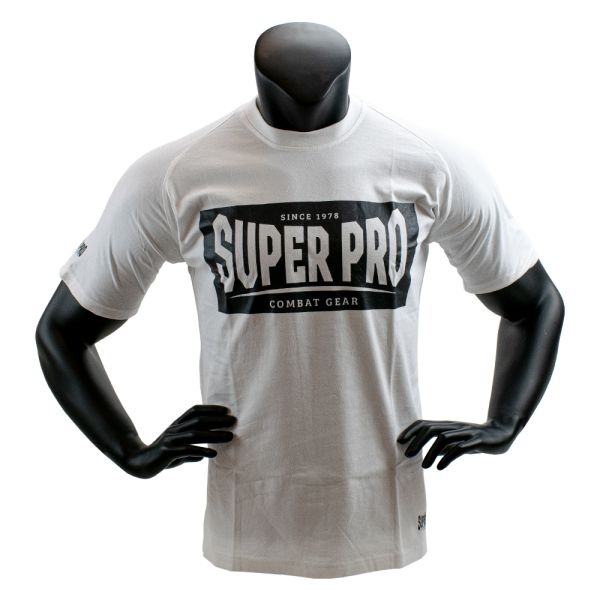 Super Pro T-Shirt Block-logo White-Black - KYOKUSHINWORLDSHOP